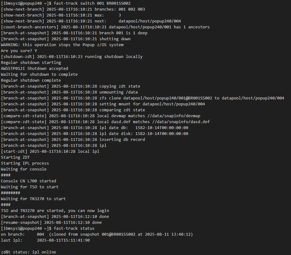 FastTrack - PopUp Mainframe